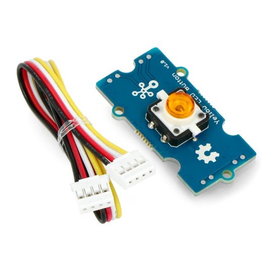 Buy Grove - push button with backlight - yellow Botland - Robotic Shop