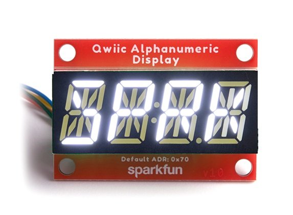SparkFun Qwiic Alphanumeric Display - white - SparkFun COM-18565 ...