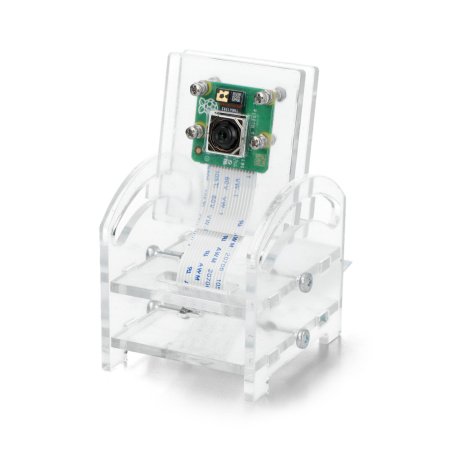 Raspberry Pi V3 camera mount - transparent Botland - Robotic Shop