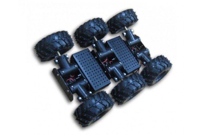 Buy DFRobot 6WD - 6 Wheel Robot Chassis with DC Botland - Robotic Shop
