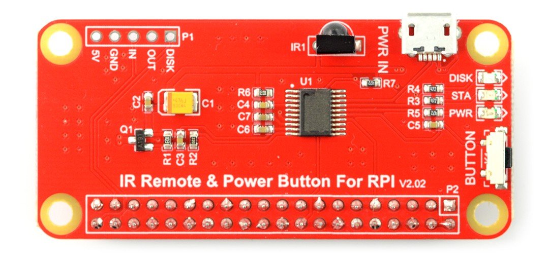 IR Hat + remote control - Raspberry Pi v2 overlay Botland - Robotic Shop