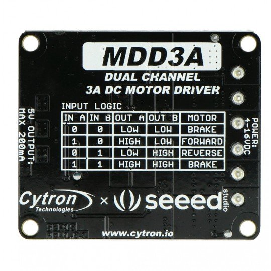 Cytron MDD3A - dual-channel 16V / 3A motor Botland - Robotic Shop