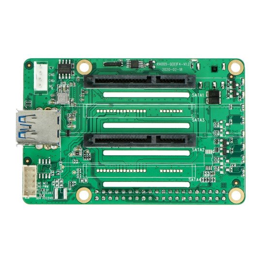 Dual SATA HAT for Raspberry Pi 4B - Seeedstudio Botland - Robotic Shop