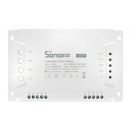 Sonoff 4CH Rev2 WiFi - 4-channel switch_ Botland - Robotic Shop