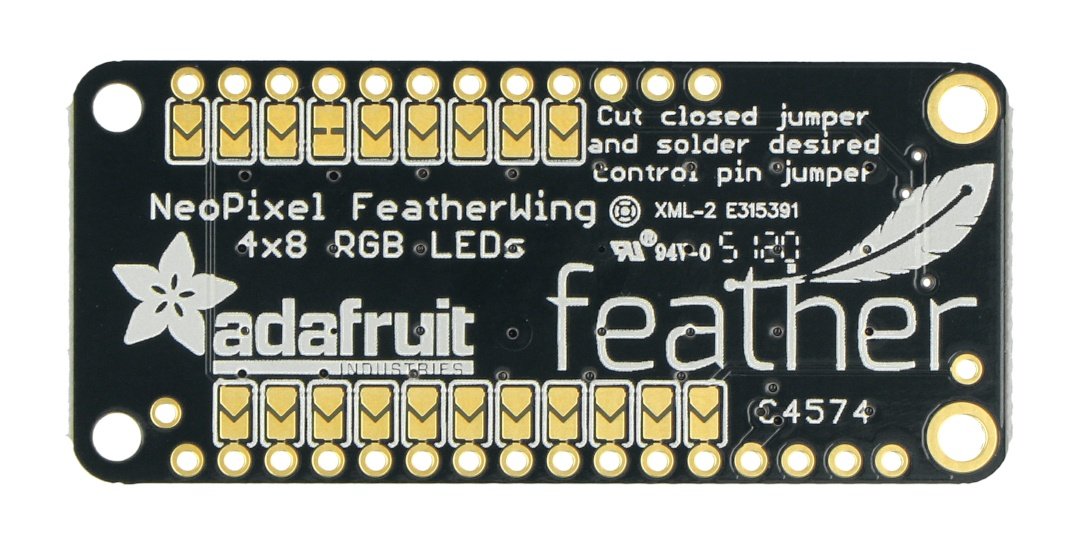 NeoPixel FeatherWing - 4x8 LED RGB matrix - Botland - Robotic Shop