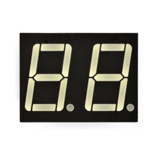 Buy Eight-segment display x2 - 14mm red - common Botland - Robotic Shop